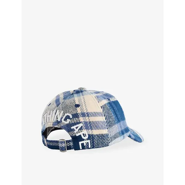 A BATHING APE Check-pattern Brand-embroidered Baseball Cap