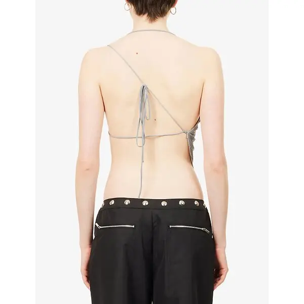 JADED LONDON Backless Cowl Mesh Top