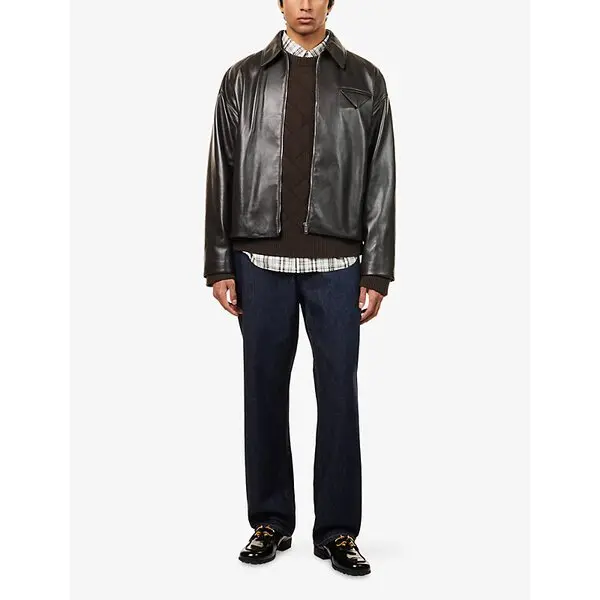 Bottega Veneta Kimono Regular-fit Leather Jacket