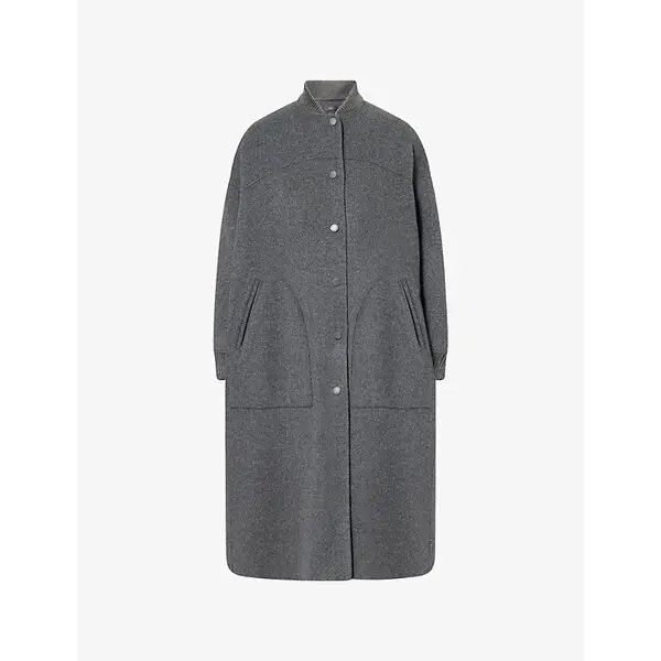Max Mara Alamaro Long Brushed Wool-blend Coat