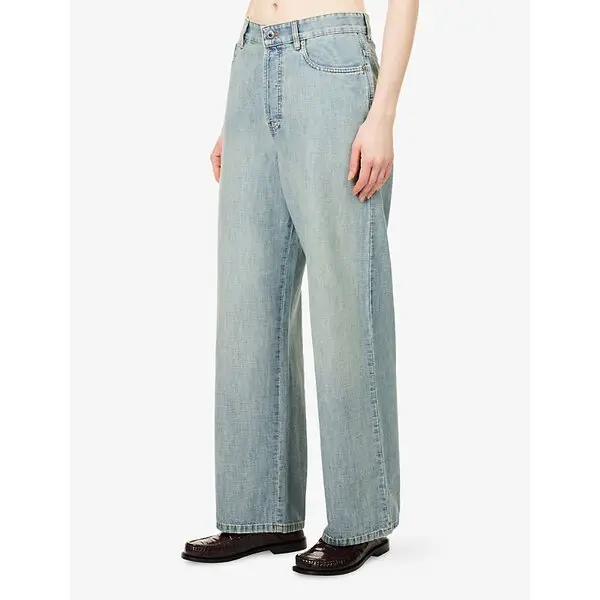 Miu Miu Chambray Wide-leg Denim Jeans