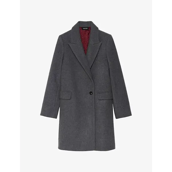 Zadig&Voltaire Peak-lapel Wool-blend Coat