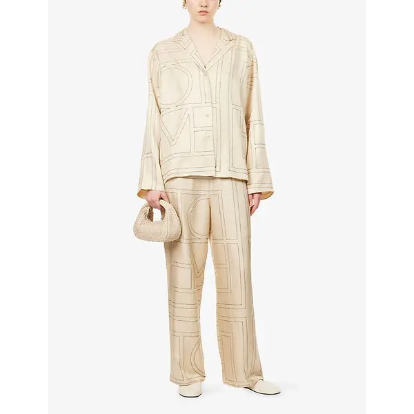 TOTEME Monogram Silk Top