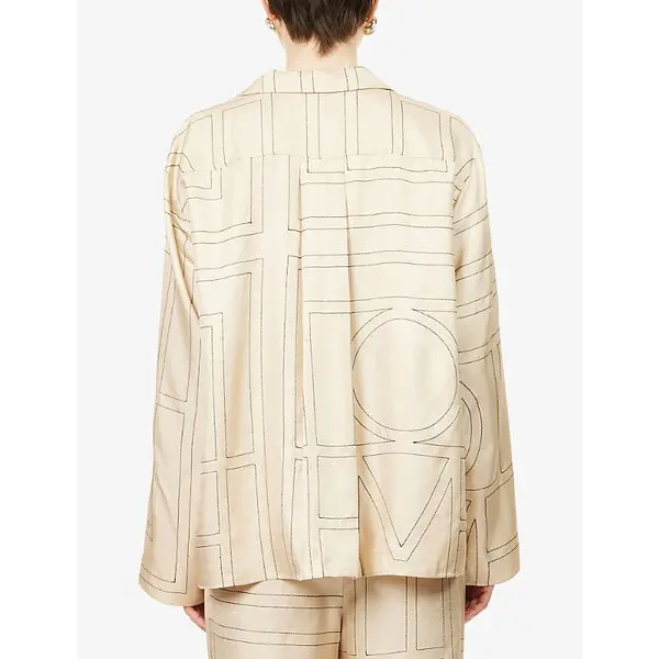 TOTEME Monogram Silk Top