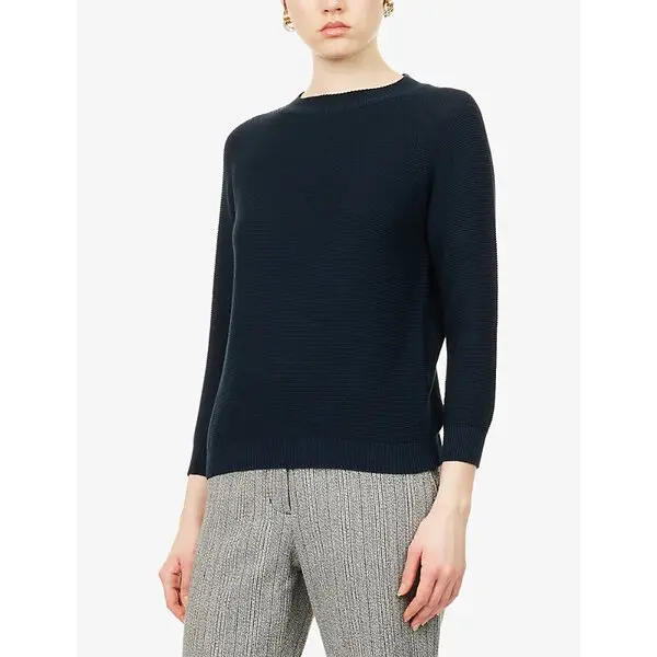 Max Mara Regular-fit Ribbed Cotton Jumper
