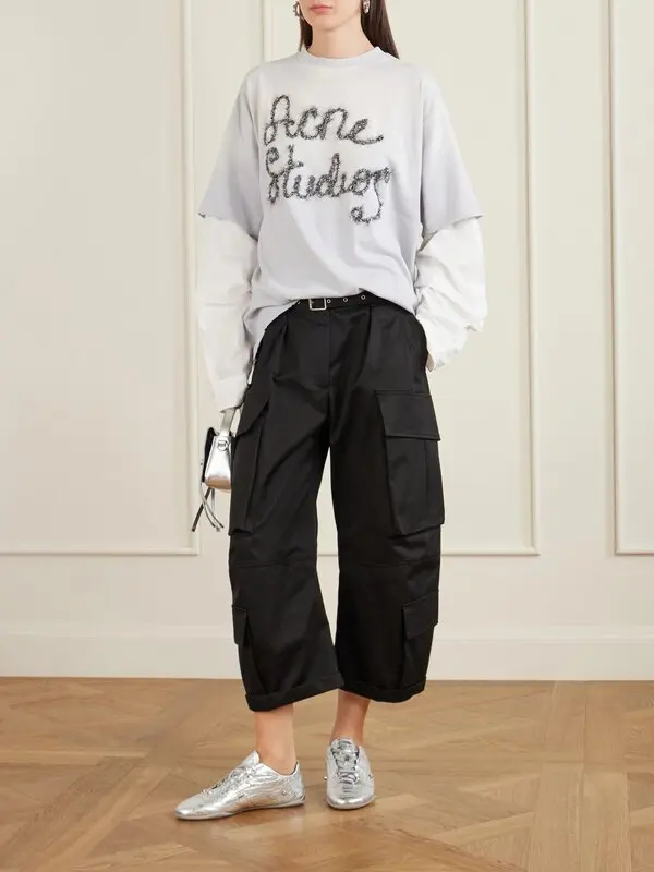 Acne Studios Cotton-twill Cargo Pants - Black