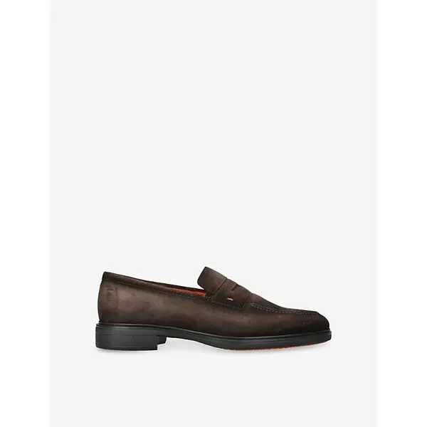 Santoni Suede Loafers