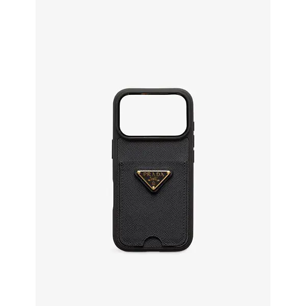 Prada Iphone 17 Pro Saffiano Leather Case - Black