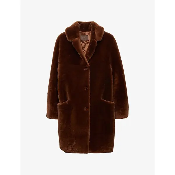 Prada Shearling Midi Coat