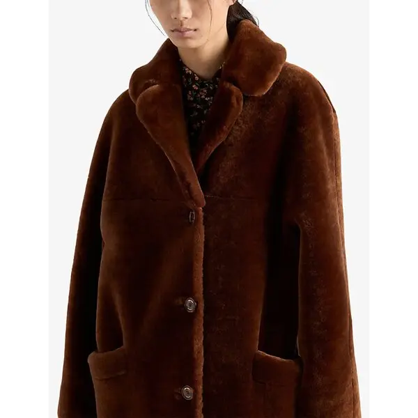 Prada Shearling Midi Coat