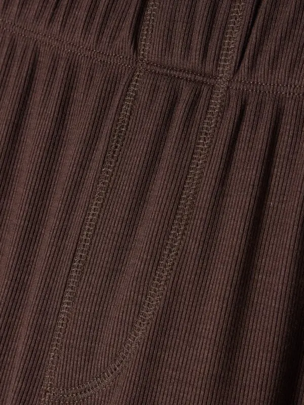 Eterne Lounge Ribbed Straight-leg Pants - Brown