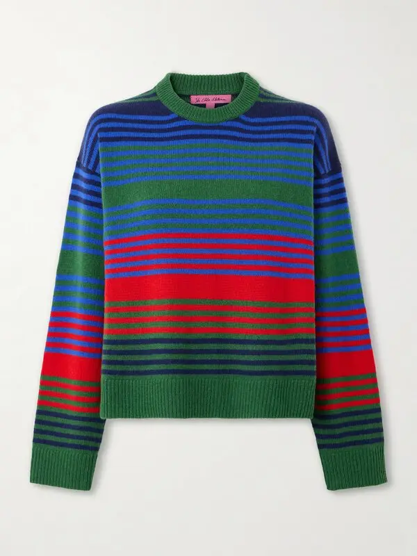 THE ELDER STATESMAN Dume Striped Cashmere Sweater