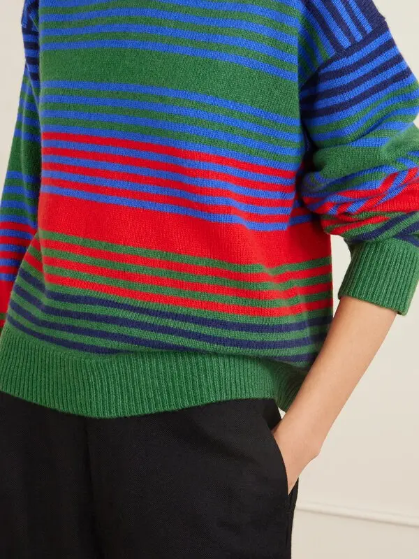 THE ELDER STATESMAN Dume Striped Cashmere Sweater