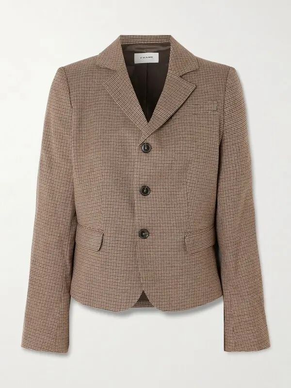 FRAME Houndstooth Tweed Blazer