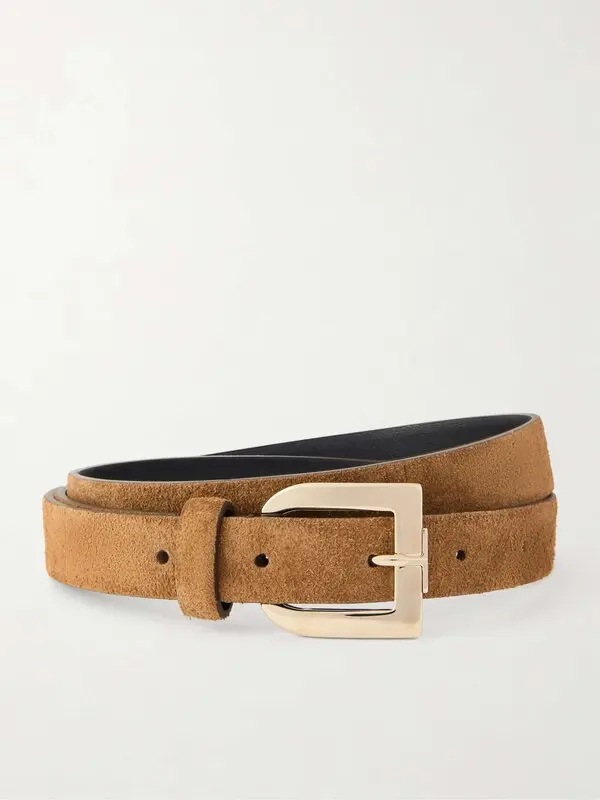 TOM FORD Suede Belt - Tan
