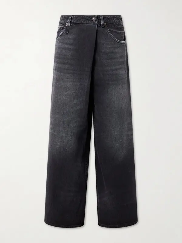 R13 Nico Wrap-effect Boyfriend Jeans
