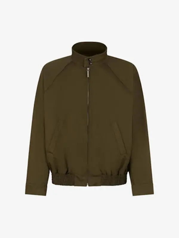 Marni Organic Gabardine Bomber Jacket - Deep Sage