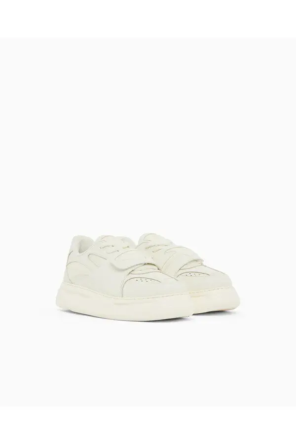 Emporio Armani Sneakers With Strap - White