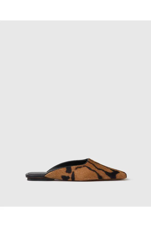 Stella McCartney Square-toe Ocelot Mules - Denim
