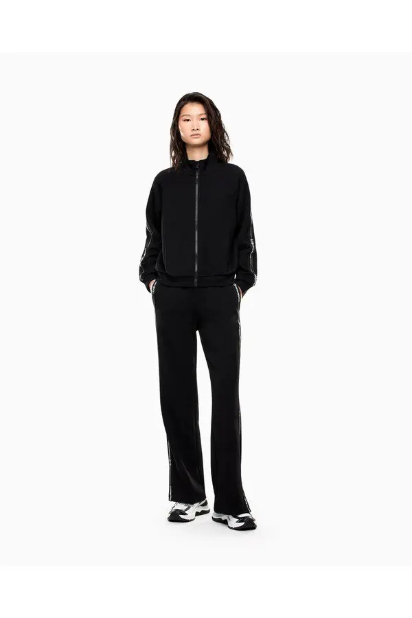 EA7 Logo Series Stretch Modal Blend Tracksuit - Black