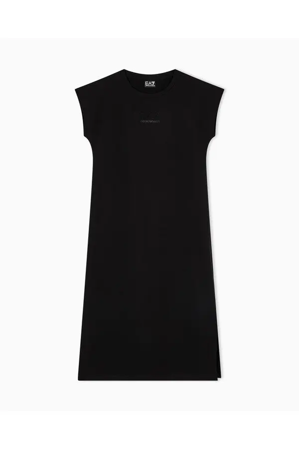 EA7 Stretch Cotton Jersey Dress