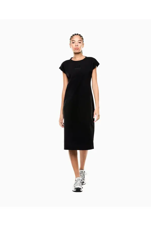 EA7 Stretch Cotton Jersey Dress