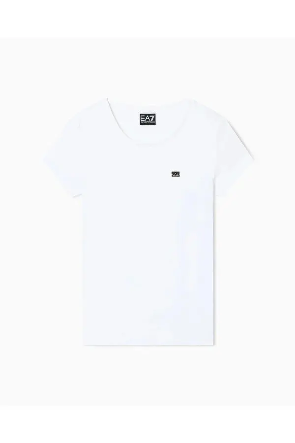 EA7 Stretch-jersey T-shirt - White