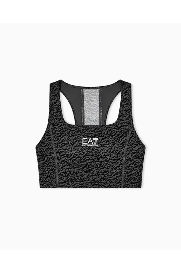 EA7 Sports Bra In Vigor7 Technical Fabric