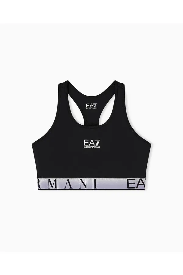 EA7 Dynamic Athlete Sports Bra In Ventus7 Technical Fabric - Black