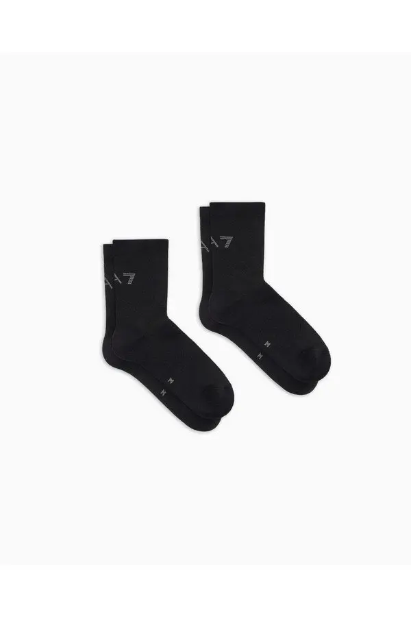 Emporio Armani Knit Crew Socks Two-pack - Black
