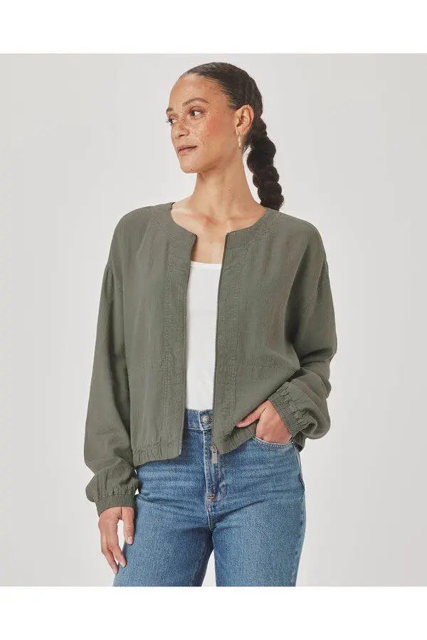 Splendid Clea Bomber Jacket - Olive