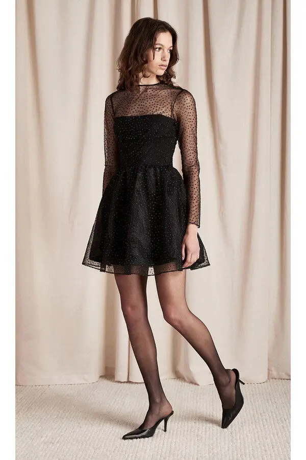Saylor Lilou Mini Dress - Black