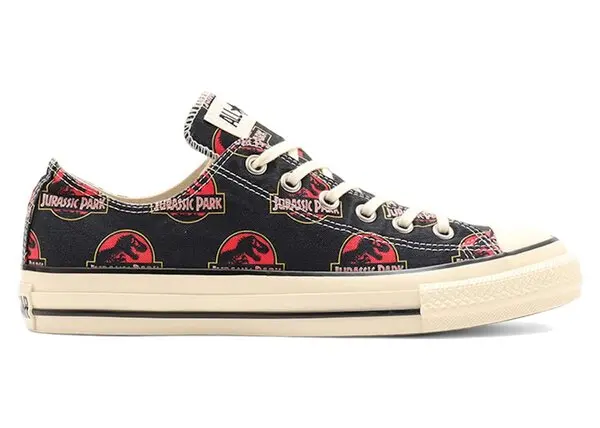 CONVERSE Chuck Taylor All Star Aged Lg Ox Jurassic Park All Over Print Sneakers - Black