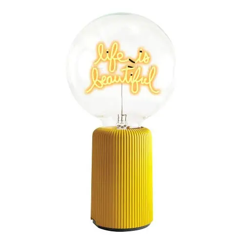 MITB Life Is Beautiful Portable Table Lamp - Yellow