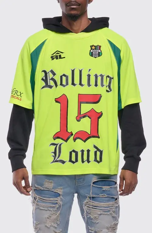 ROLLING LOUD Victory Jersey Layered Hoodie
