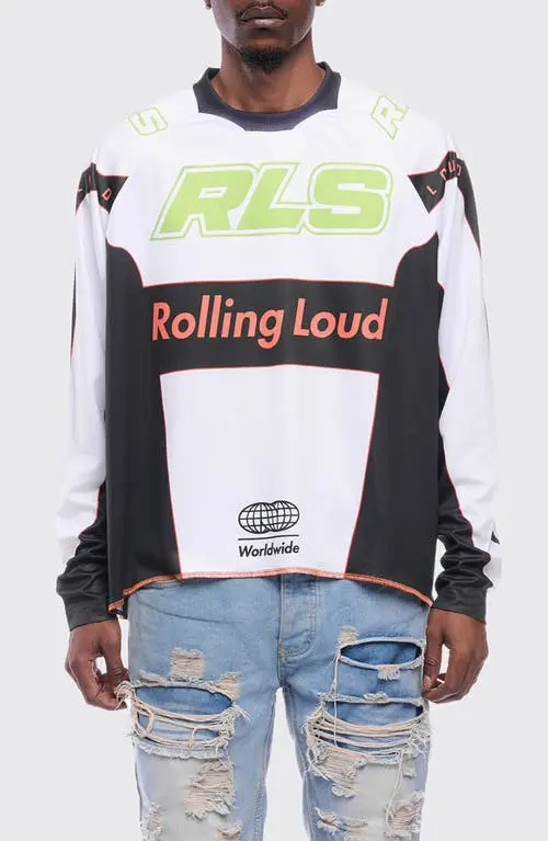 ROLLING LOUD Rl Sport Oversize Moto Jersey - Black