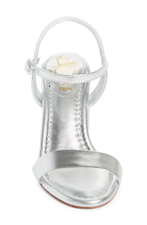 CHRISTIAN LOUBOUTIN Miss Jane Sandal - Silver/silver
