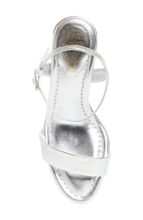 CHRISTIAN LOUBOUTIN Miss Jane Sandal - Silver/silver