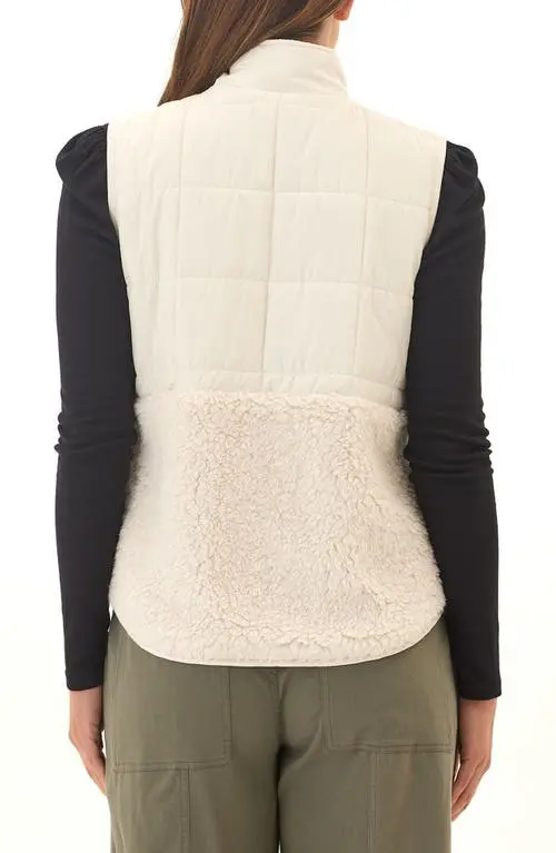 THREADS 4 THOUGHT Janey Faux Shearling Mixed Media Puffer Vest