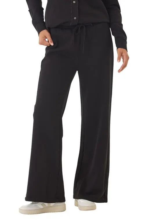 THREADS 4 THOUGHT Latricia Cotton Blend Wide Leg Pant - Black