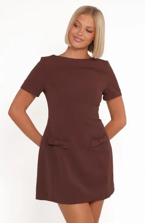 PETAL & PUP Tanis Bow Sheath Minidress