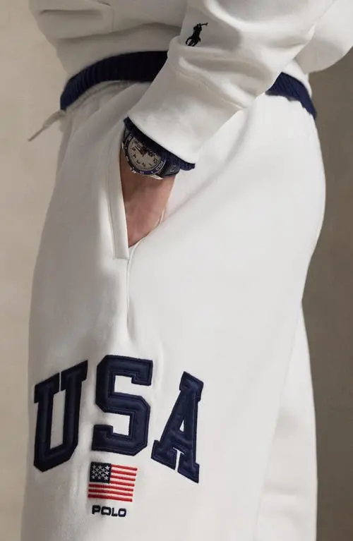 Polo Ralph Lauren Flag Fleece Sweatpants - White