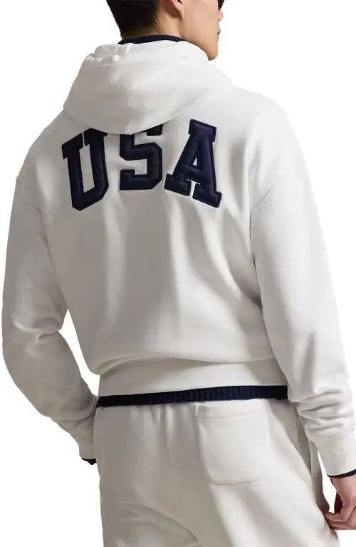 Polo Ralph Lauren Flag Fleece Pullover Hoodie - White