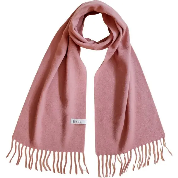 TBCO Lambswool Block Color Scarf - Blush