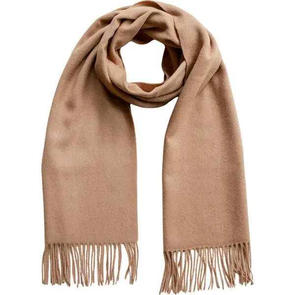 TBCO Lambswool Block Color Scarf - Camel