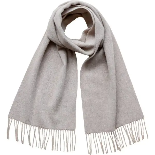 TBCO Lambswool Block Color Scarf - Oatmeal Melange