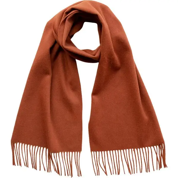 TBCO Lambswool Block Color Scarf - Rust Melange