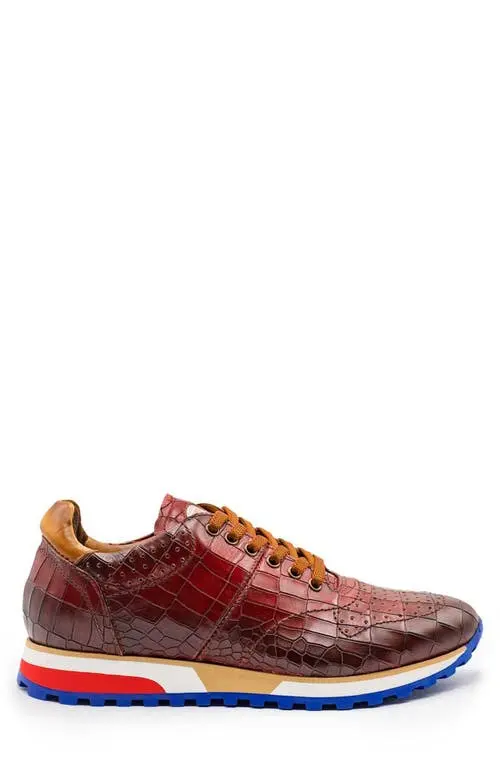 ZELLI ITALIA Rocco Croc-embossed Sneakers
