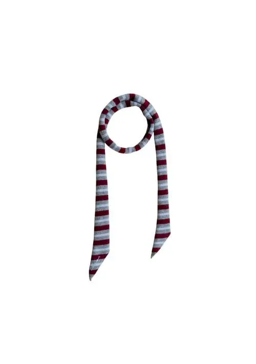 TBCO Merino Wool Neck Tie Scarf - Burgundy Stripe