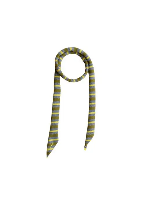 TBCO Merino Wool Neck Tie Scarf - Green Stripe